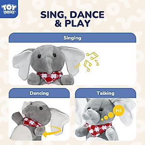 TOY Life Infant Toys for Baby 18M+ Months Baby Musical Talking Toys Plush Elephant Toys - Stuffed Newborn Toys with Dancing Singing Toys for Babies Boys Girls Toddlers Baby Toys 18M+ Months