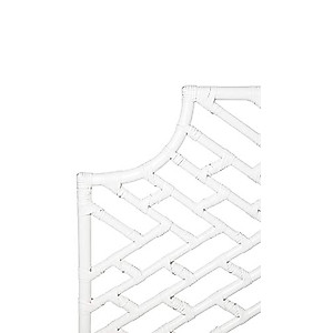 Kouboo Rattan Chippendale Headboard, California King Size, White Loft