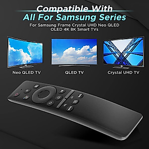 【Pack of 2】 Universal Remote Control for All Samsung TVs, Replacement Samsung Frame Crystal UHD Neo QLED OLED 4K 8K Smart TVs Remote with Netflix, Prime Video, hulu