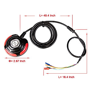 Vetroo Desktop PC Computer Case Power Supply On/Off Reset HDD Push Button with Blue LED Lights 1.6m Extension Cables Reset Switch