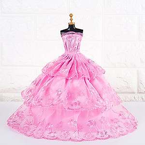 Healifty 8pcs Doll Dress Form Model Mini Mannequin Dress Form Cloth Gown Clothing Demountable Display Stand Small Mannequin Model Supports for Dollhouse Display Holder Toy Black