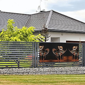 Banners and Signs for Outdoor 35x71 Backdrop for Birthday Party Business Graduation Wedding Event,American West Rodeo Hat