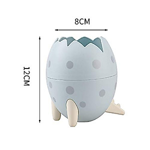 Arinda Trash Can Dinosaur Egg Desktop Storage Bucket Clamshell Large Capacity Multifunctional Compact Sorting Trash