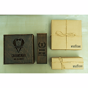 Personalizable Groomsmen Gift Box, Groomsmen Proposal, Best Man Proposal, Father of Bride Gift, Cigar Gift Box, Father of Groom Gift, Keepsake box