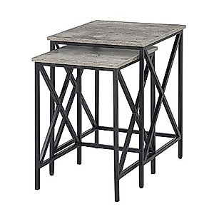 Convenience Concepts Tucson Nesting End Tables, Faux Birch