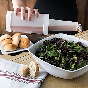 Carlisle FoodService Products Stor N' Pour Complete Quart Set Neck, Container, Cap, And Spout for Bar, Kitchen, And Restaurants, Plastic, 1 Quart, White