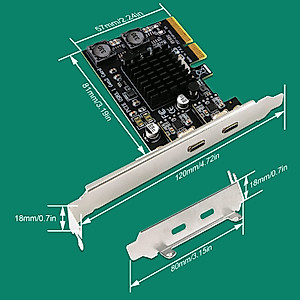FebSmart 2X 10Gbps Max Speed USB-C Ports PCIE USB 3.1 GEN 2 Expansion Card for Windows, MAC OS and Linux PCs, Built in FebSmart Self-Powered Technology, No Need Additional Power Supply (FS-C2-Pro)