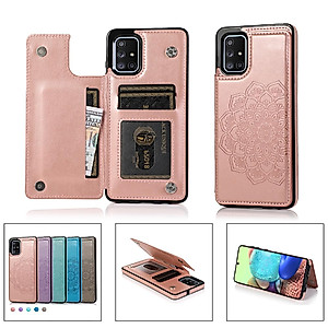 YUMESS Magnetic Case for Samsung Galaxy A52 A72 A32 A42 A12 A22 A51 A71 A21 A30 A40 A50 A70 Leather Card Slot Wallet Phone Cover,Gray,for Galaxy A12 5G