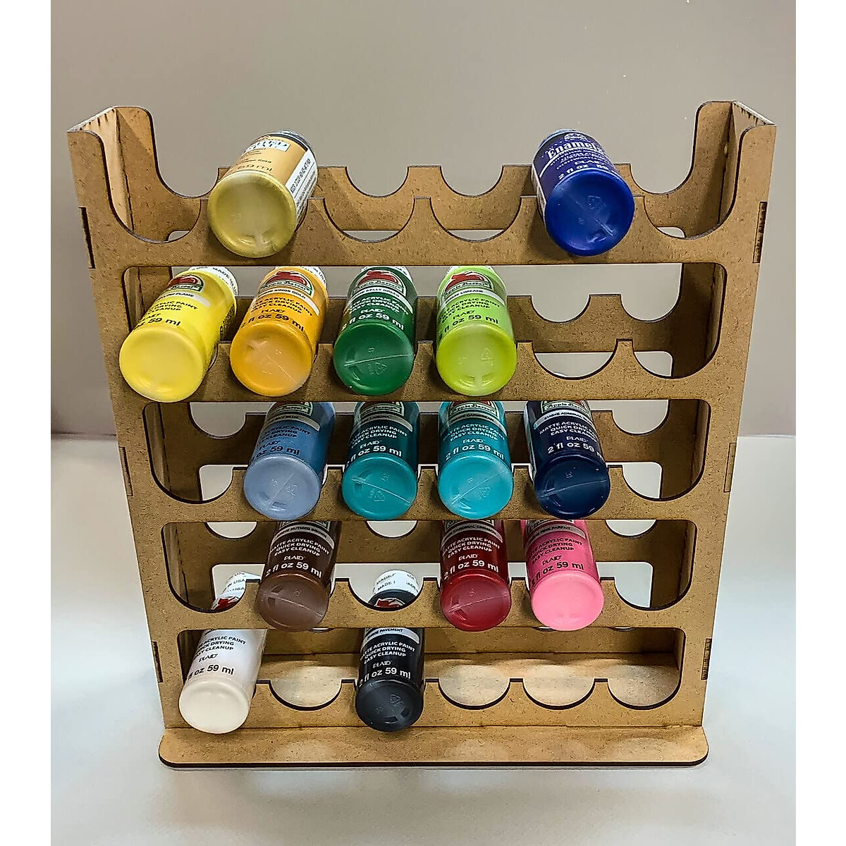 Vertical Paint Rack for 2oz Craft Paints - 36mm Diameter Bottles