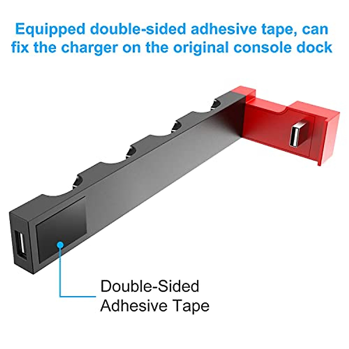 Charging Dock Compatible with Nintendo Switch & Switch OLED Model Joycons, Switch Controller Charger Dock Station for Joycon Charges up to 4pcs, Charging Stand Station for Nintendo Switch/OLED Model