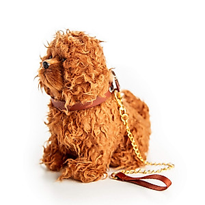 THE QUEEN'S TREASURES 18 Inch Doll Pets, Labradoodle Puppy Dog Pet Friend with Leash and Collar, Compatible for Use with American Girl Dolls