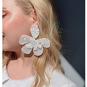 Jewel Earrings Waterfull Ball Scorpion Resin Flower Earrings Personalised Exaggerated Earrings (B)