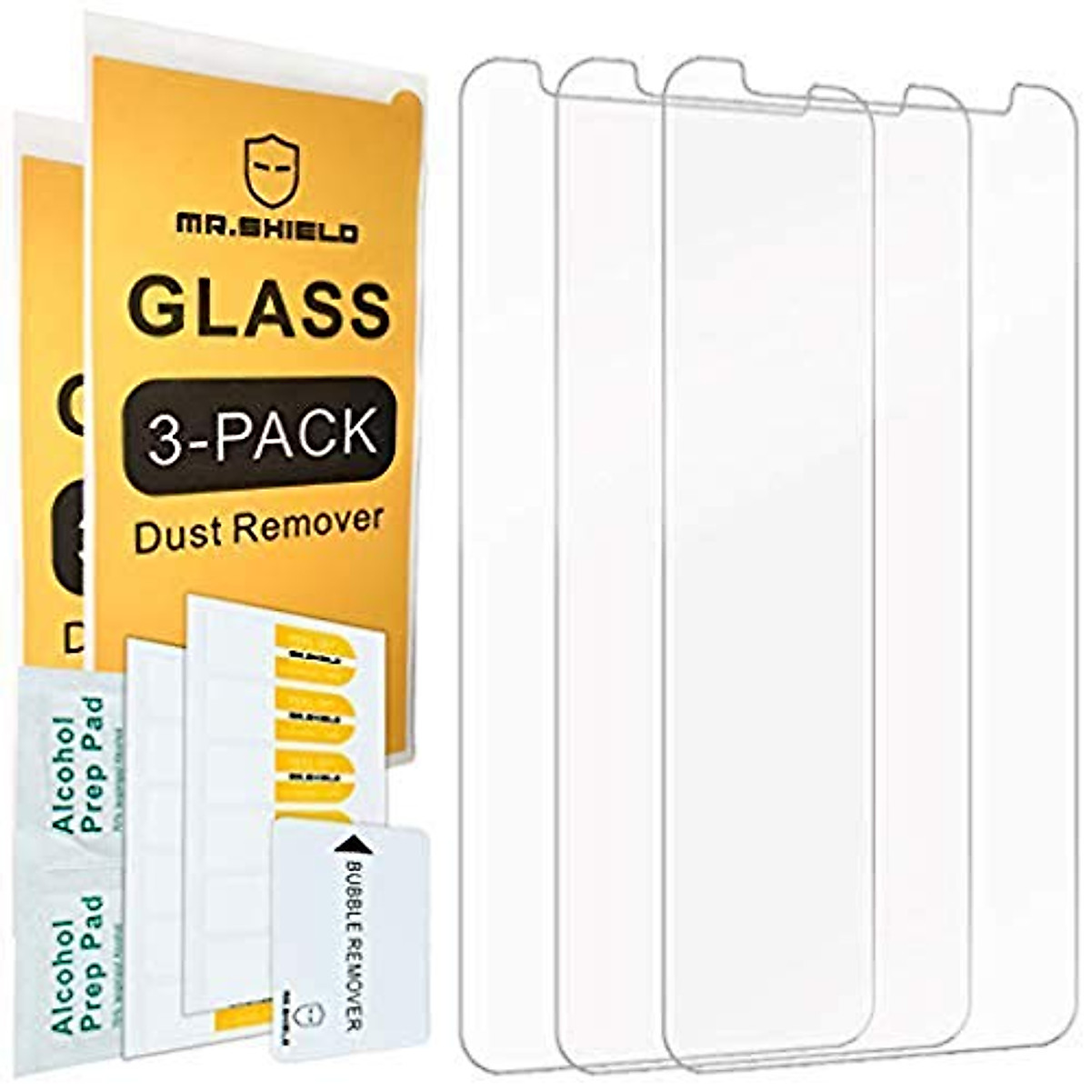Mr.Shield [3-PACK] Designed For Samsung Galaxy J4 Plus/Galaxy J4+ [Tempered Glass] Screen Protector [Japan Glass With 9H Hardness] with Lifetime Replacement