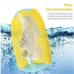Shoe Bag For Washing Machine,Laundry Bag for Shoes,JIAOYUNLILI Shoe Laundry Bag for Washer and Dryer (Yellow 2pcs)