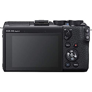 Canon EOS M6 Mark II Mirrorless Digital Camera with 15-45mm Lens and EVF-DC2 (Black) International Model (Renewed)