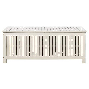 Safavieh PAT7037C Outdoor Abri White Storage Cushion Box