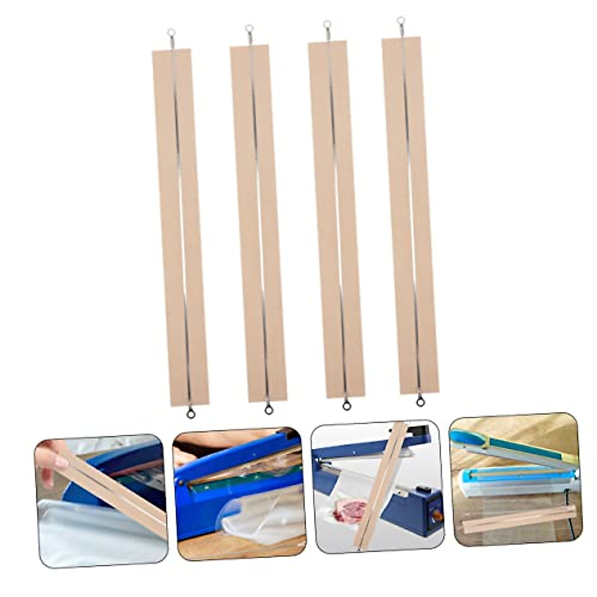 Baluue Impulse Heating Elements 20 pcs Kit Machine Hand Elements Impulse Mm Element Strips Heat Spare Parts Heating Service Sealer Seal Professional Re Sealing Strip Replacement