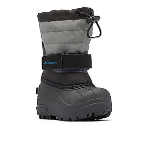 Columbia girls Powderbug Plus Ii Snow Boot, Black/Hyper Blue, 3 Big Kid US
