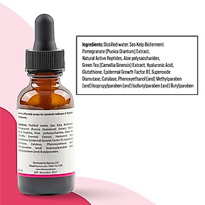 Redness Redux - Advanced Facial & Skin Redness Support Serum - EGF, Aloe Vera, Sea Kelp & More - Calming Redness Serum