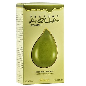 Aqua Air Fresheners - 375ml(12.7 oz) | Aromatic Essential Oil Spray | Fresh Blend of Lemon, Black Currant, Woody, Musk | Long Lasting Room Fragrance | by RASASI (Azamah)