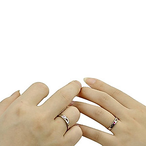 Ouslier 925 Sterling Silver Personalized Birthstone Baby Footprint Name Ring Custom Made with Name and Date (Silver)