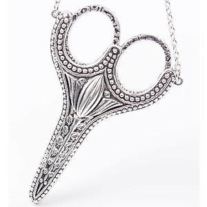 BIHRTC Stainless Steel Sharp Tip Sewing Snips Thread Cutter Safety Scissors with Sheath Chain for Embroidery, Sewing, Craft, Art Work & Everyday Use (Silver-1)