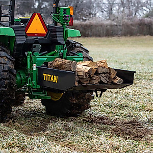 Titan Attachments 3 Point 10 Cu. FT Dump Box Fits Category 1 Tractors, Quick Hitch Compatible, Rear Transport Self-Dumping Hopper, Utility Carry-All Box for Material Handling