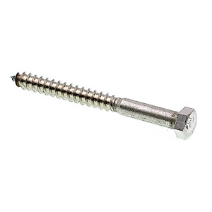 Prime-Line 9056389 Hex Lag Screws, 3/8 In. X 4 In., Grade 18-8 Stainless Steel (15 Pack)