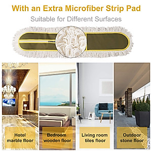 36" Microfiber Mop Pads 2 Pieces Just Fit CLEANHOME Industrial Dust Mop: B08R3F1ZZM,Green