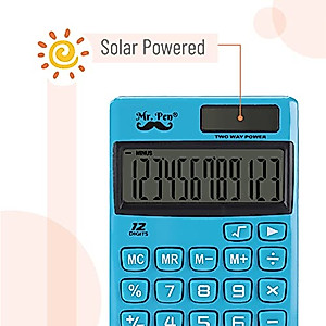 Mr. Pen- Standard Function Calculator, 12 Digits, Small Calculator, Solar Calculator, Pocket Calculator, Simple Calculator, Basic Office Calculators, Solar Handheld Calculator, Standard Calculator