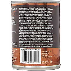 Wellness Core Grain Free - Turkey, Chicken Liver & Turkey Liver - 12 X 12.5 Oz