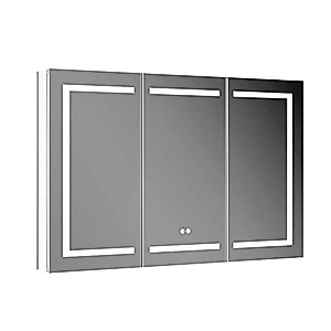 Blossom Recessed or Surface 48 Inch LED Mirror Medicine Cabinet with Lights, Defogger (Vega-48)
