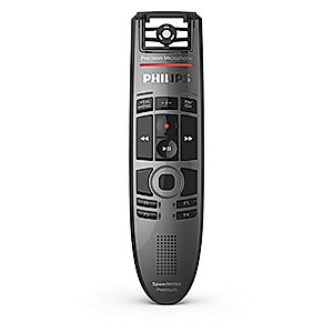 Philips SpeechMike Premium Touch USB Dictation Microphone for Crystal Clear Recording and Best Voice Recognition, Barcode Scanner, Sensory Control Panel and Press Buttons, Charcoal Grey SMP3800