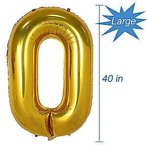 Tellpet Gold Number 10 Balloon, 40 Inch