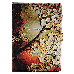 Smart Case for Kindle Paperwhite, Newshine Leather Flip Stand Magnetic Wallet Case with Card Slots for Amazon Kindle Paperwhite E-reader 6" (Fits 2012, 2013, 2014, 2015 Versions) - Plum Flower