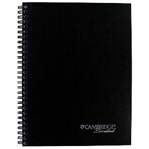Cambridge 06122 Action Planner Side Bound Business Notebook, 7 1/2 x 9 1/2, Black, 80 Sheets