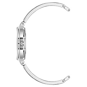 Anne Klein Women's Japanese Quartz Dress Watch with Metal Strap, Silver, 14 (Model: AK/2627BKSV)