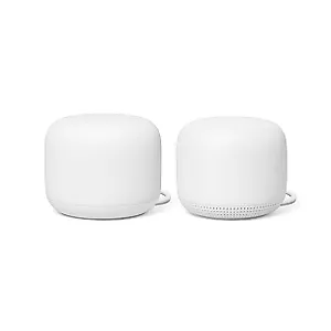 Nest WiFi Router with 1 Point - Mesh Router for Wireless Internet - Wi-Fi Extender with Smart Speaker - Works with Nest WiFi and Google WiFi Home Wi-Fi Systems - Snow (Renewed)