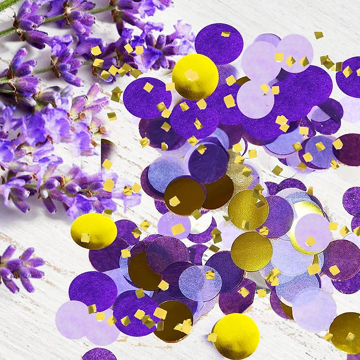 Purple Gold Confetti/Purple Gold Birthday Decorations/Purple Gold Party Table Decorations Purple Gold Graduation Party Decorations//Eid Mubarak Decorations/Purple Gold Baby Shower