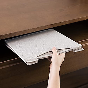 Navaris Foldable Storage Cubes (Set of 4) - 12x12x12 Storage Cube Bins Compatible with Kallax - Storage Bins for Shelf Unit Fabric and Wood Baskets