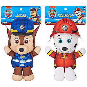 Swimways Nickelodeon Paw Patrol Chase and Marshall Swim Huggable 2-Pack, Floating Paw Patrol Toys for Kids Ages 1+