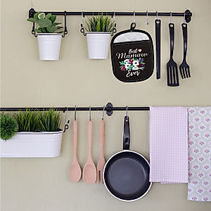 ZJXHPO Mamaw Cooking Gift Grandma Pot Holder Best Mamaw Ever Baking Hot Pads Grandma Oven Mitts Gift (Mamaw Holder)
