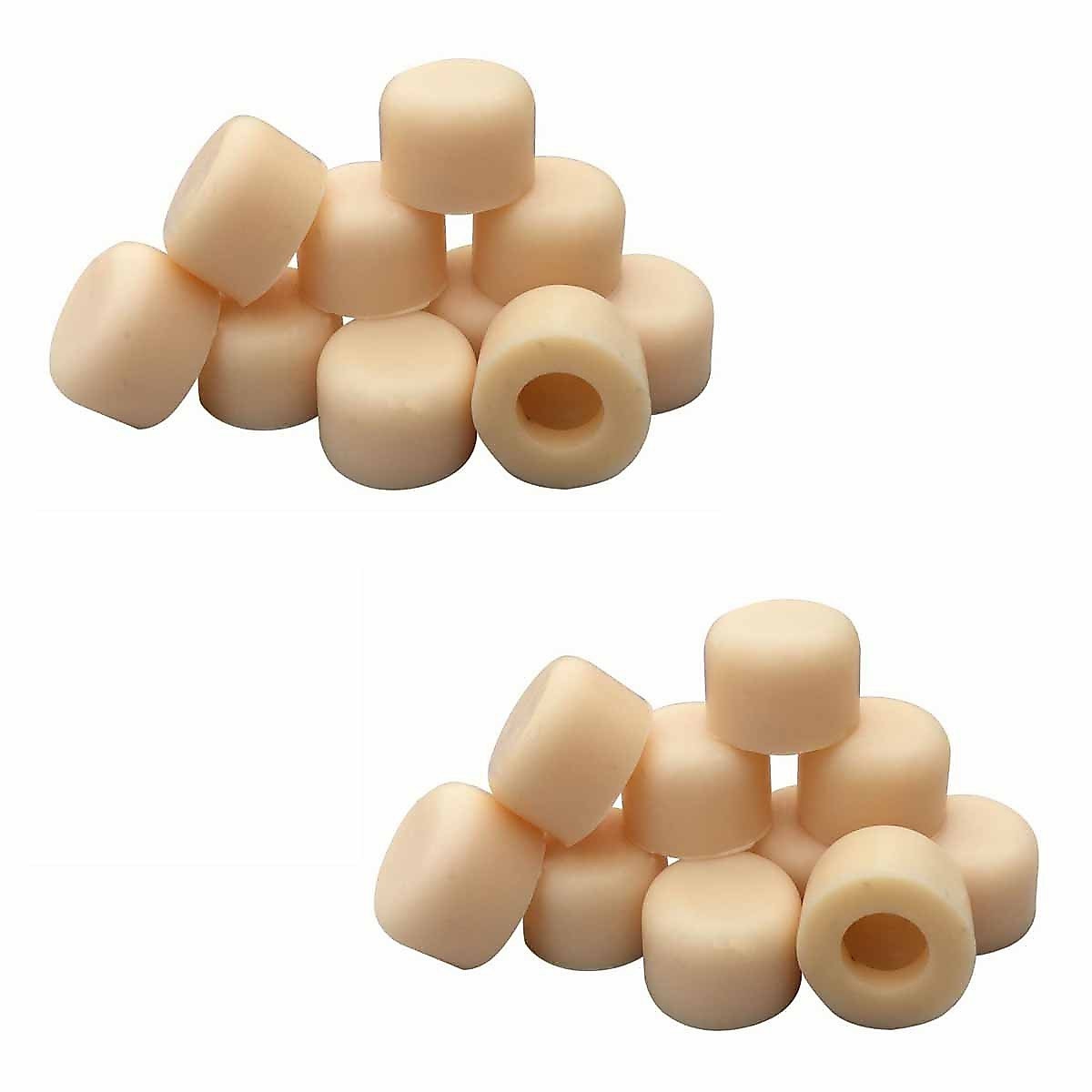 Renovators Supply Door Stoppers Almond Premium Silicone Stopper Tips 1/4" Inner Diameter Door Stopper Bumper Caps 10 Replacement Tip Ends for Absorbing Shock Wall and Floor Protector Pack of 2