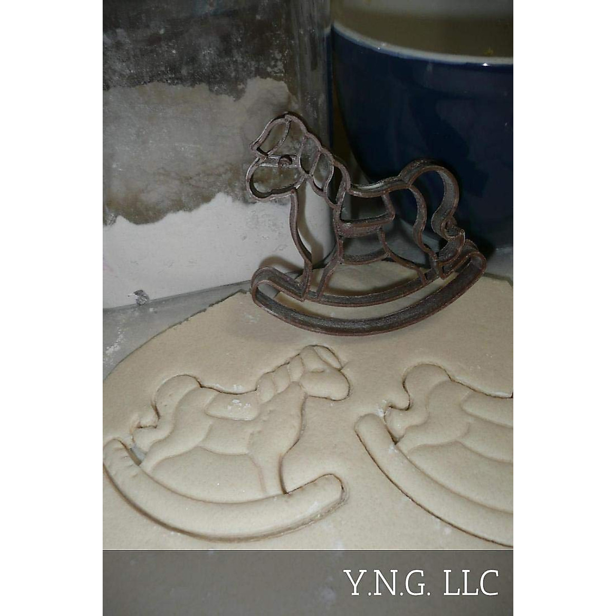 YNGLLC Horse-Shaped Cookie Cutter, Baby Shower Theme, Brown, Made in USA, 1 Piece
