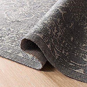 SAFAVIEH Palazzo Collection Area Rug - 8' x 11', Orange & Light Grey, Boho Medallion Design, Non-Shedding & Easy Care, Ideal for High Traffic Areas in Living Room, Bedroom (PAL124-7941)