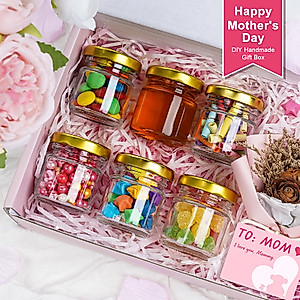 Folinstall 60 Pack Small Glass Jars with Lids, 1.5 oz Mini Honey Jars, Candle Jar for Candle Making for Gifts, Crafts, Spices, Wedding, Party Favors