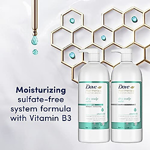 Dove Hair Therapy Shampoo for Dry Scalp Dry Scalp Care Hair Shampoo with Vitamin B3 33.8 fl oz