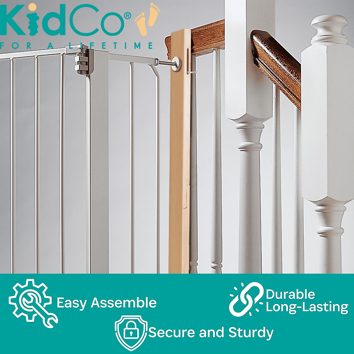 KidCo K13 Universal Gate Kit - Easy to Install on Wood Furniture, Dry Wall & Wrought Iron