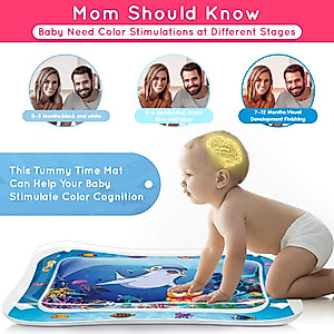 Infinno Tummy Time Mat 2022 Upgraded, Sensory Water Mat for Babies, Baby Toys for Boys and Girls Age 3 6 12 Months, Great Gift Idea of Baby Stuffs