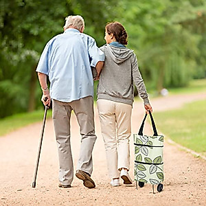 Cabilock Collapsible Trolley Bags Folding Shopping Bag with Wheels Foldable Shopping Cart Reusable Grocery Bags Shopping Trolley Bag on Wheels B